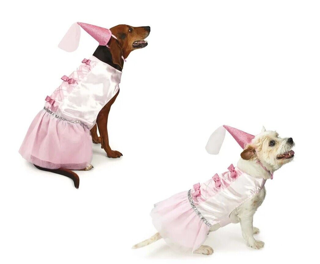 Pink Sparkly Royal Princess Very Cute Dog Costume With Matching and Hat ...