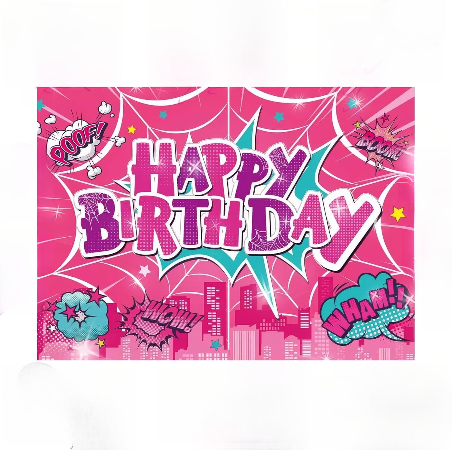 Pink Spider Web Backdrop Party Decoration Supplies Vinyl Photo ...