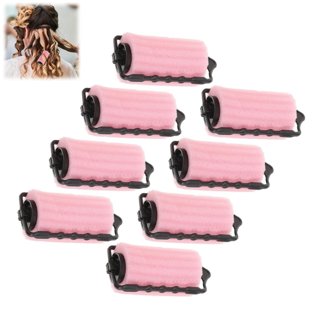 Pink Sponge Hair Curler Set,Quality Soft Foam Hair Rollers,Flexible ...