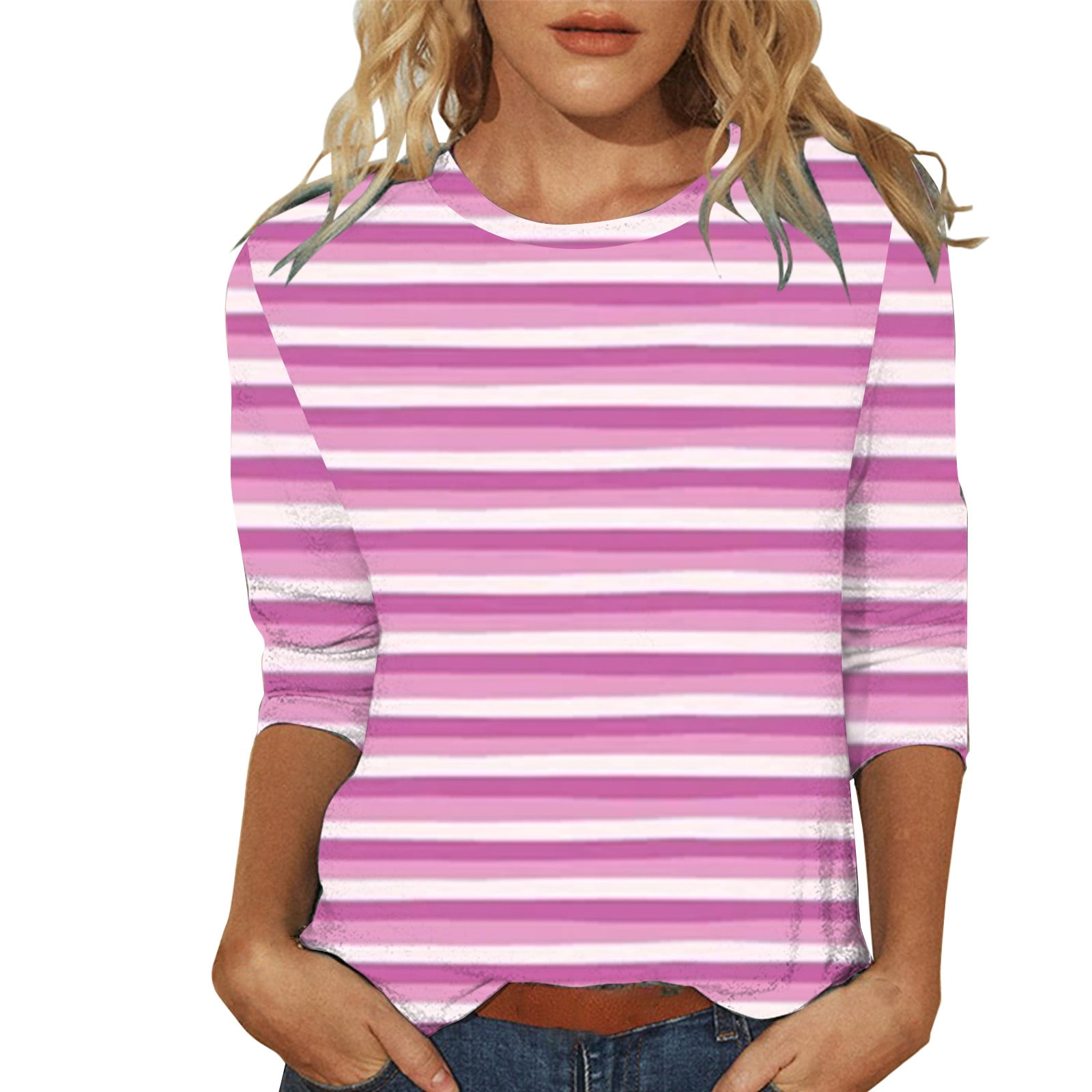 Pink Spring Clothes for Women 2024, Polyester Popular Womens Clothes ...