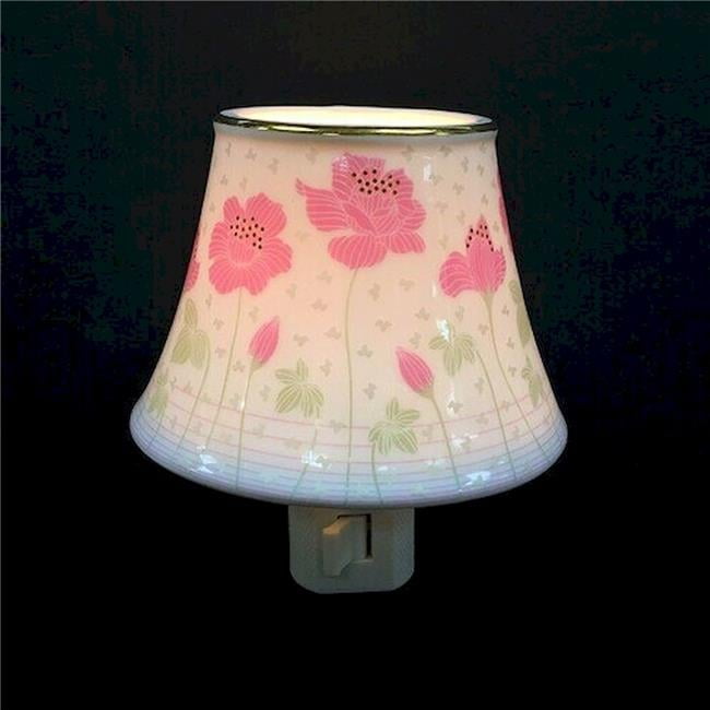 Pink Spring Flowers on Lamp Shade Shaped Night Light - Walmart.com