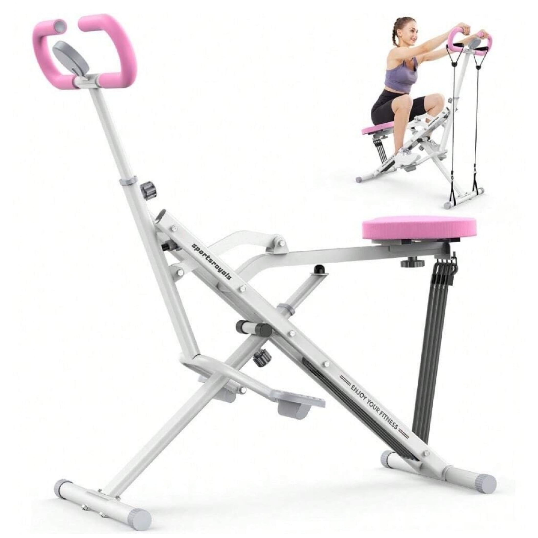 Pink Squat Machine For Home,Rodeo Core Exercise Machine Foldable ...