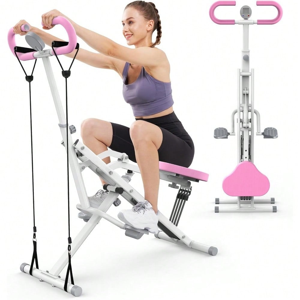 Pink Squat Machine For Home,Rodeo Core Exercise Machine,330lbs Foldable ...