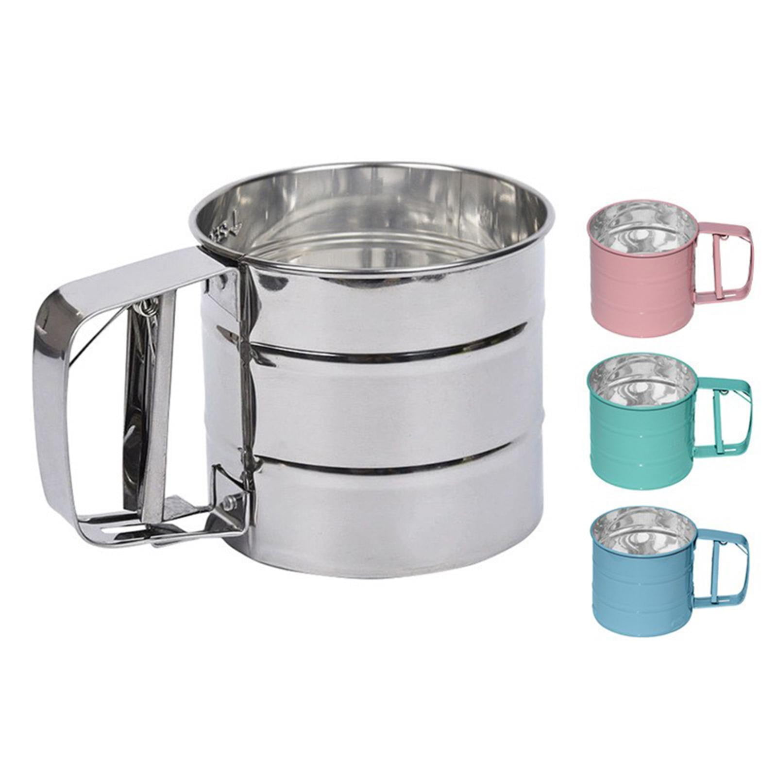 Pink Stainless Steel Fine Mesh Flour Icing Sugar Hand Shaker Single ...