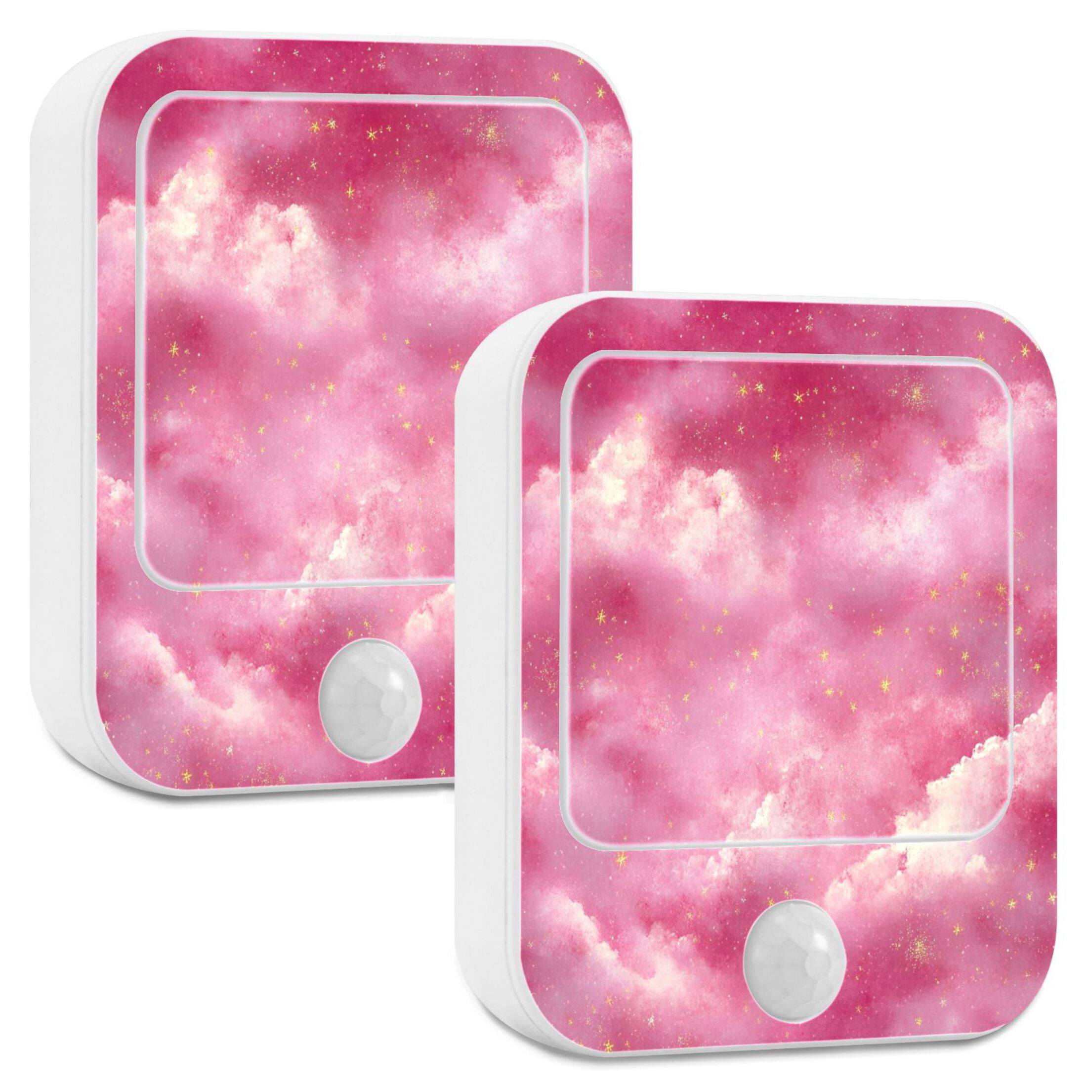 Pink Starry Sky 2 Pack Night Light with Motion Sensor, Adjustable Warm ...