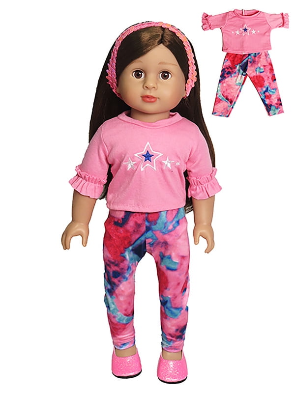 Pink Stars Multicolor Outfit for 18inch Dolls | American Fashion World ...