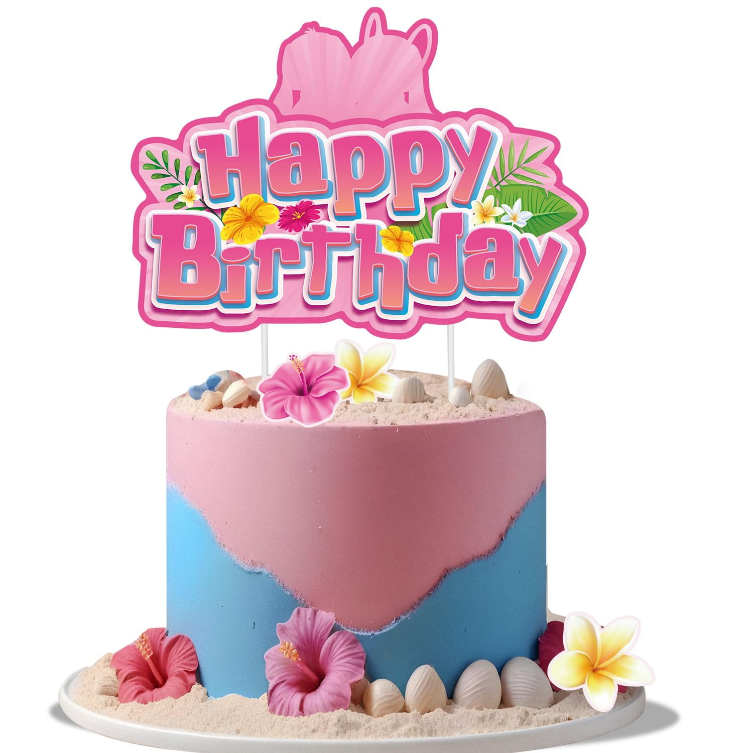 Pink Stich Cartoon Cake Toppers for COC1Girls, Stich Birthday Cake ...