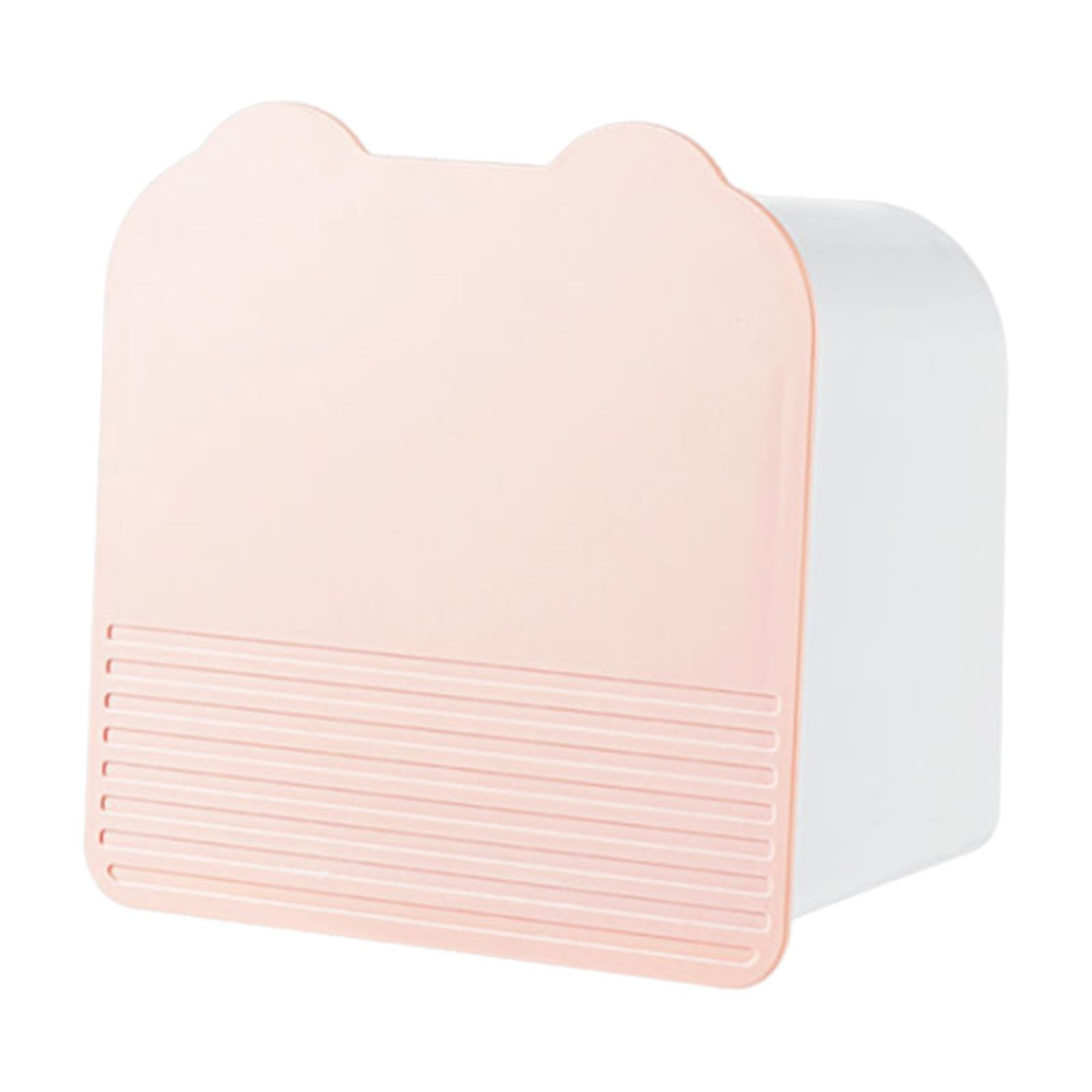 Pink Storage Box Bathroom Vanity Napkin Wall Rack Dispenser With 2 ...