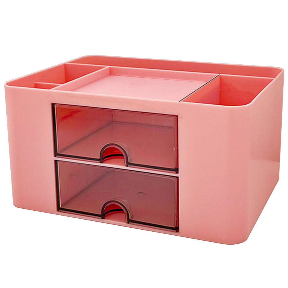 Pink Storage Box for Makeup Desktop Tabletop Organizer 3 Pieces Drawer ...