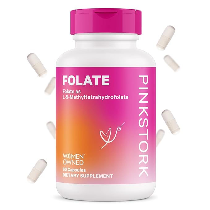 Pink Stork Folate: Methyl Folate - MTHFR Acid, Natural Form of Folic ...