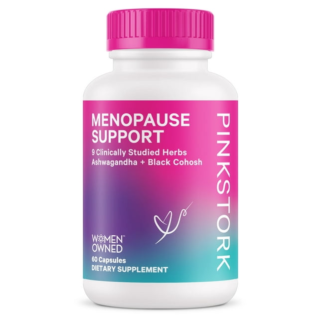 Pink Stork Menopause Support Complex: Ashwagandha, Maca Root, Black ...
