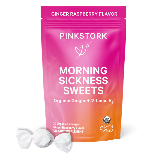 Pink Stork Organic Ginger Raspberry Morning Sickness Candy: Anti-Nausea ...