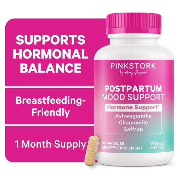 Pink Stork Postpartum Mood Support, Postnatal Hormone Balance for Women ...
