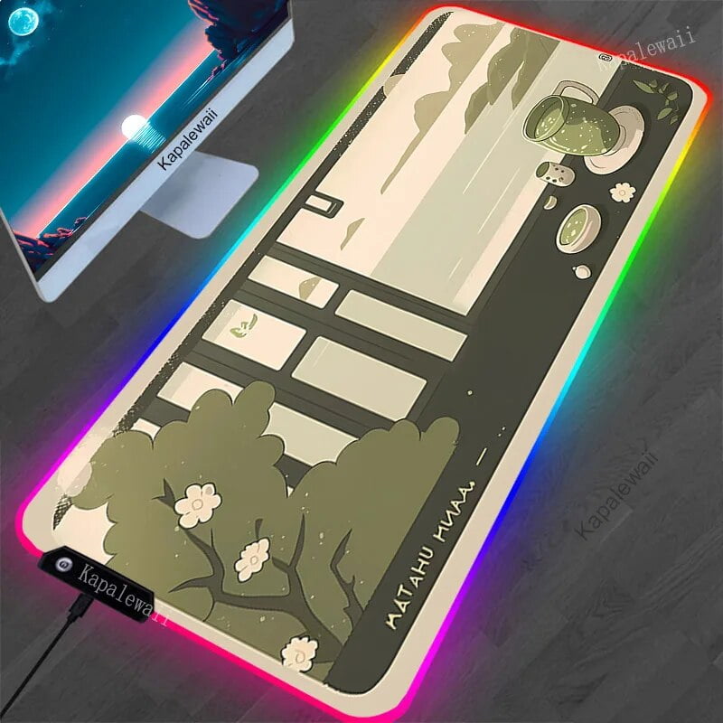 Pink Street Large RGB Mouse Pad Gaming Mousepad LED Mouse Mat Gamer ...