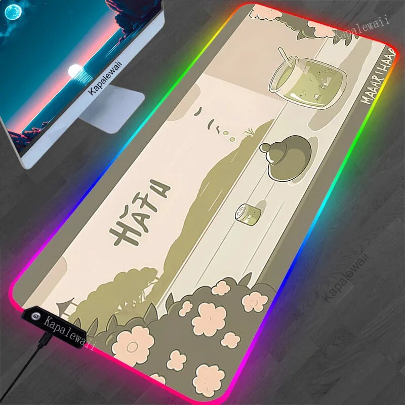 Pink Street Large RGB Mouse Pad Gaming Mousepad LED Mouse Mat Gamer ...