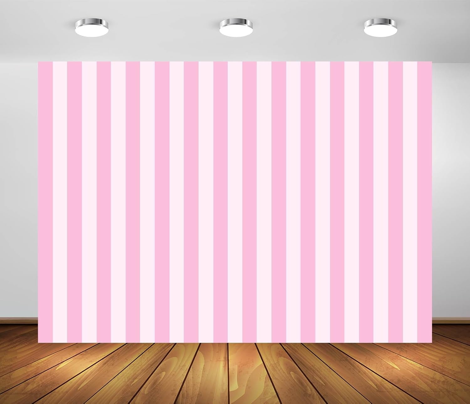Pink Stripe Backdrop Pink and White Stripes Background for Baby Kids ...