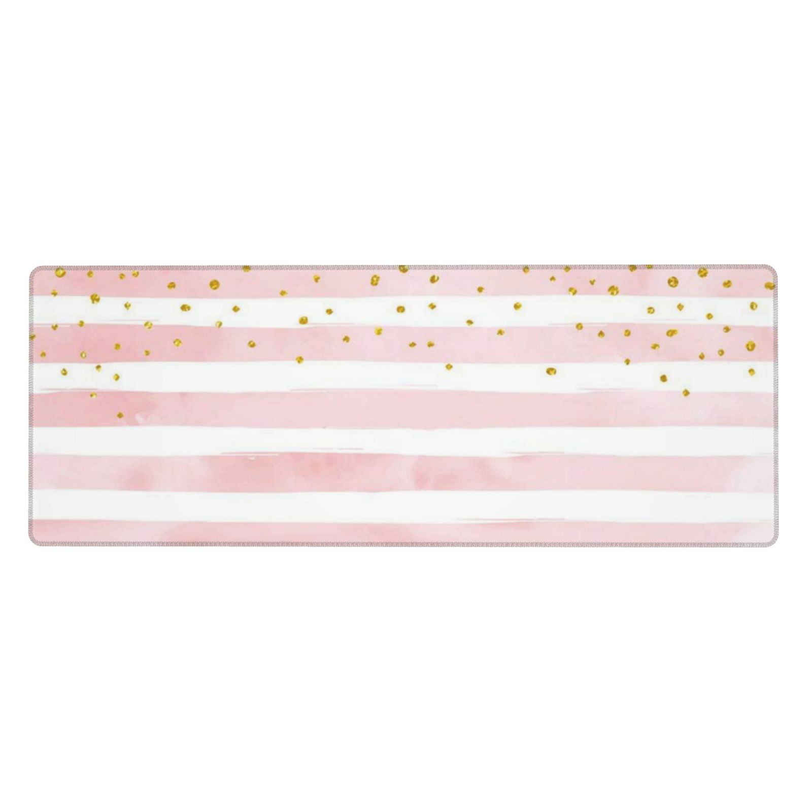 Pink Striped Glitter Mousepad Large Mouse Pad Desk Pad Computer ...