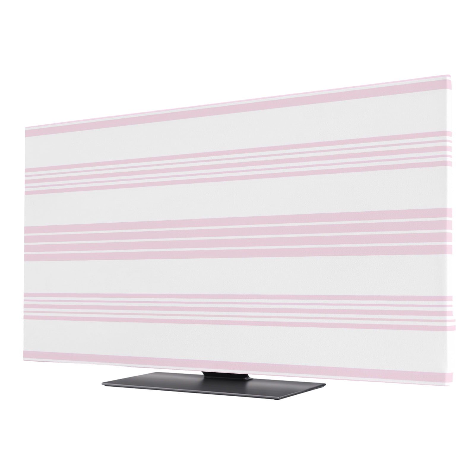 Pink Stripes TV Cover for 75 Inch Screen, Stretch Fabric Dustproof TV ...