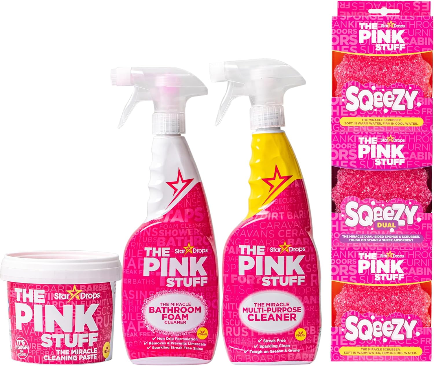 The Pink Stuff Ultimate Cleaning Pack – Miracle Cleaning Paste, Multi ...