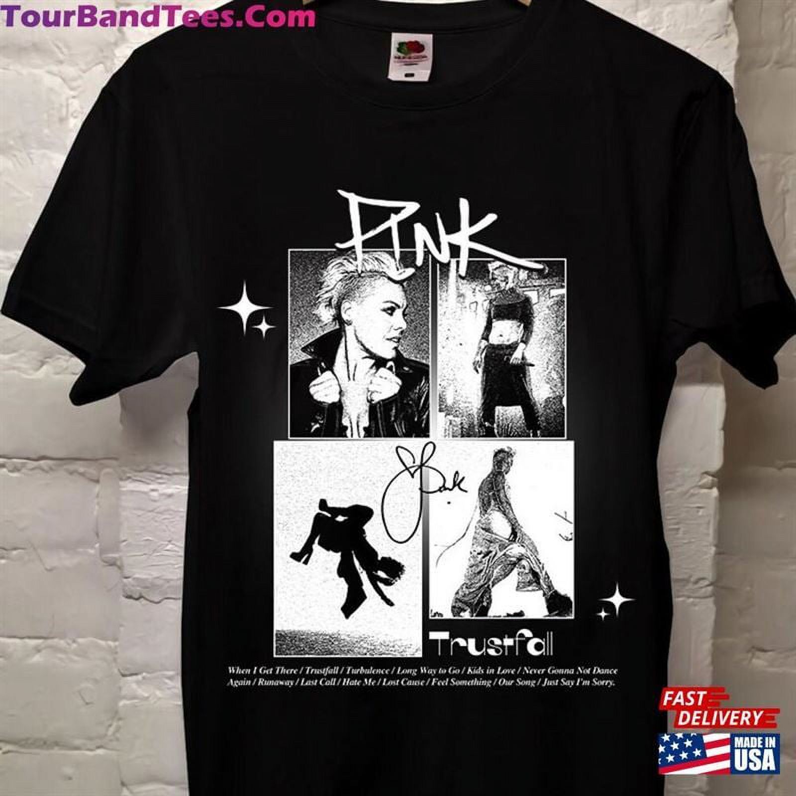Pink Summer Carnival 2024 Music Shirt P!nk World Tour Trustfall Bootleg ...