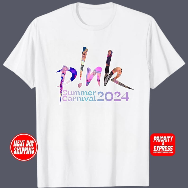 Pink Summer Carnival 2024, Trustfall Album Tee, Pink Singer Tour, Music ...