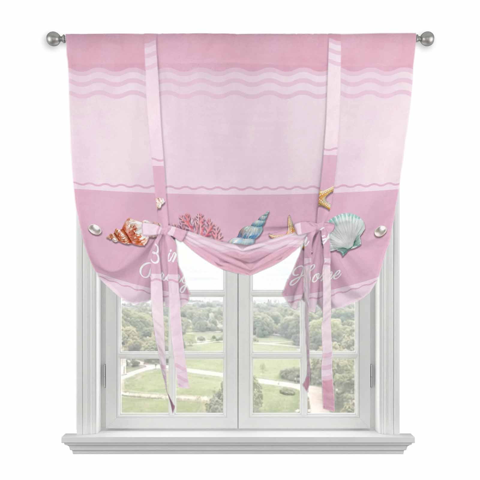 Pink Summer Coastal Balloon Curtains for Bedroom/Front Door/Bathroom ...