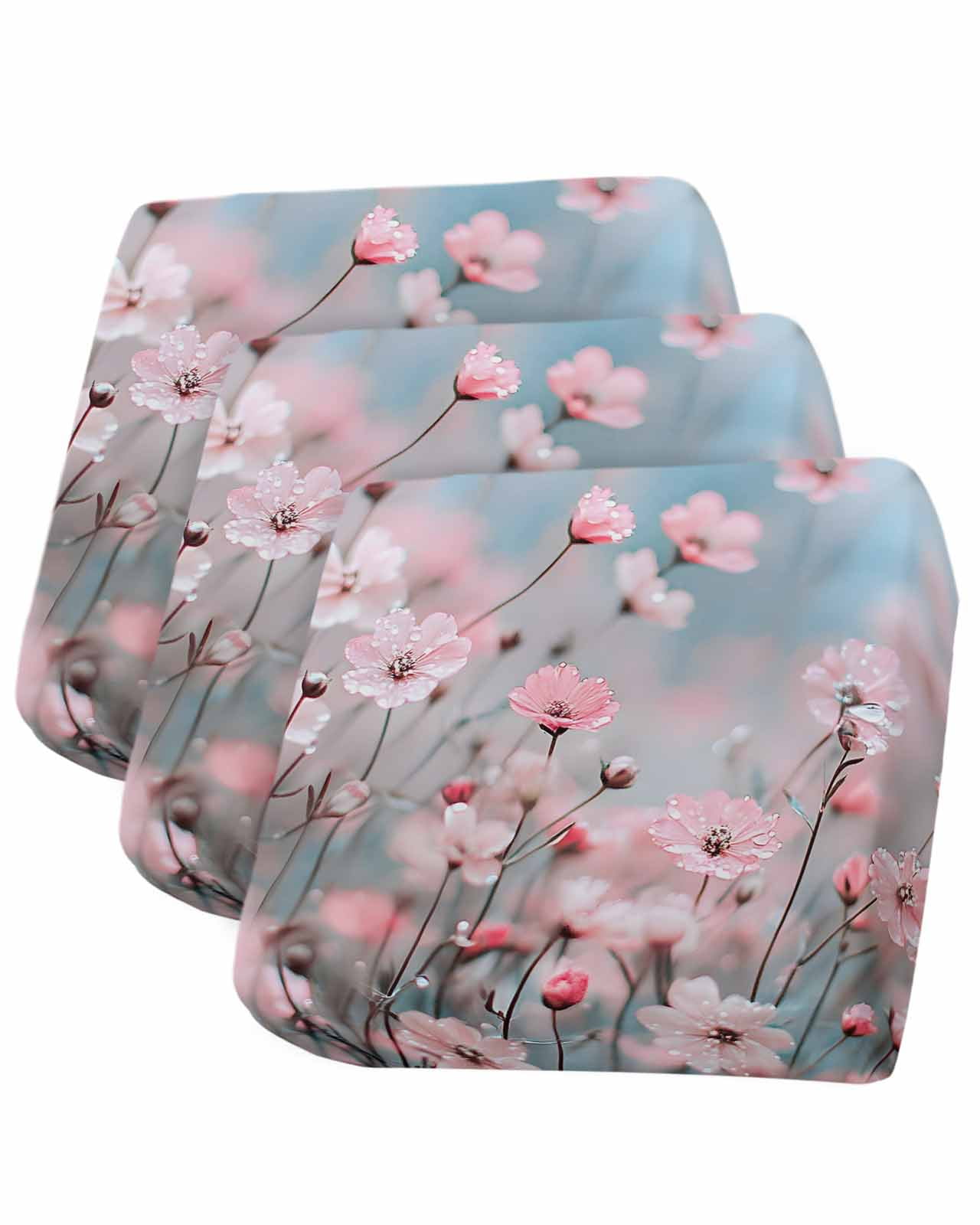 Pink Summer Spring Floral Sofa Couch Cushion Covers Washable, Removable ...