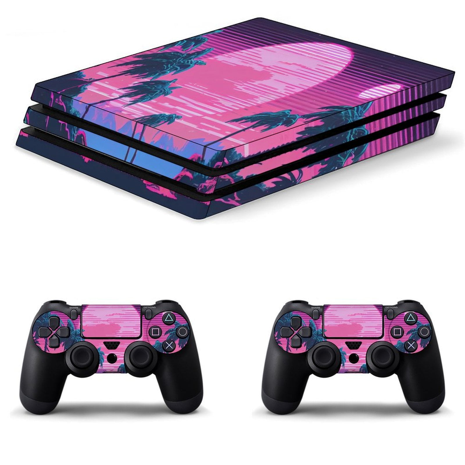 Pink, Sunset, Nature, Summer PS4/PS4 Pro/PS4 Slim Skin Sticker For ...