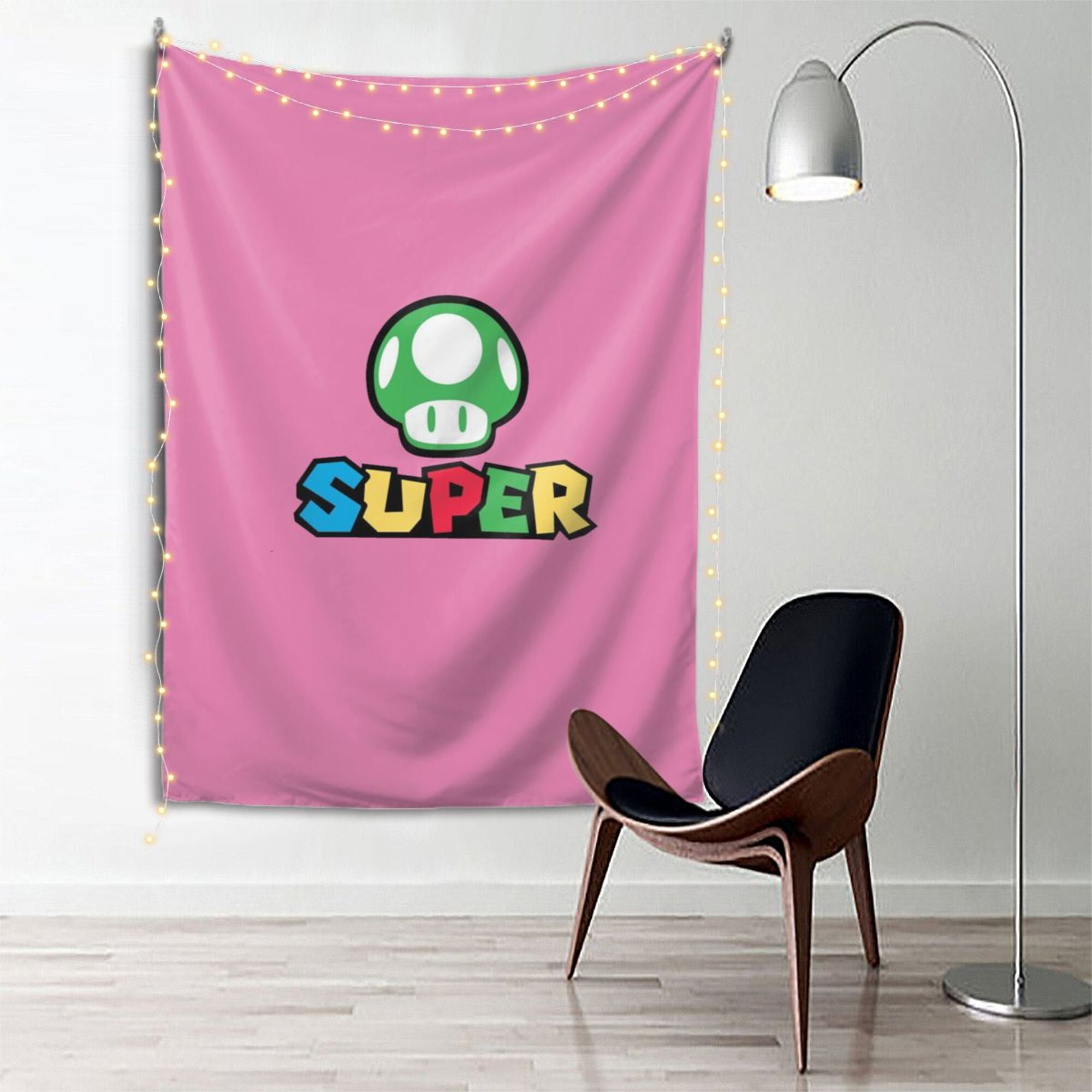 Pink Super Mario Toad Tapestry Aesthetic Cute Room Decor Tapestry ...
