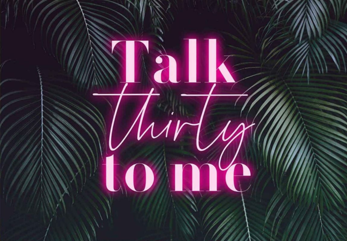 Pink Talk Thirty to Me Backdrop Happy 30th Birthday Party ration Banner ...