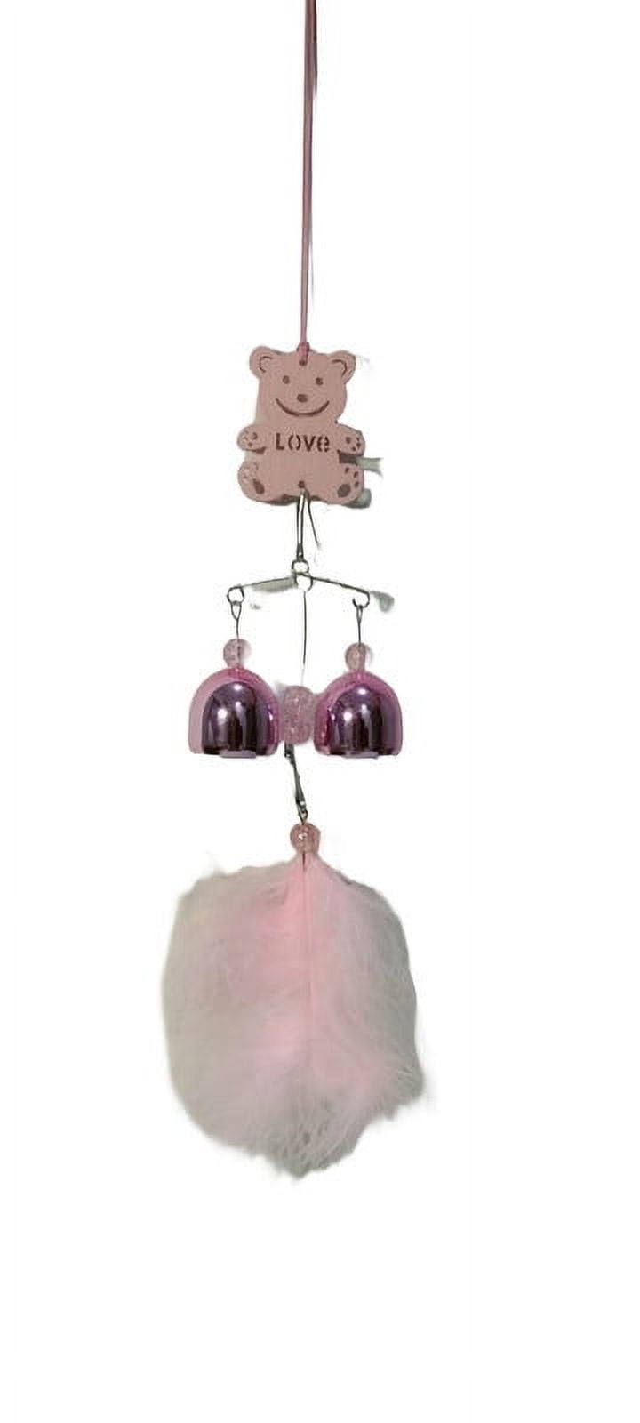Pink Teddy Bear Wind Chime with Metallic Bells, 30 cm - Walmart.com