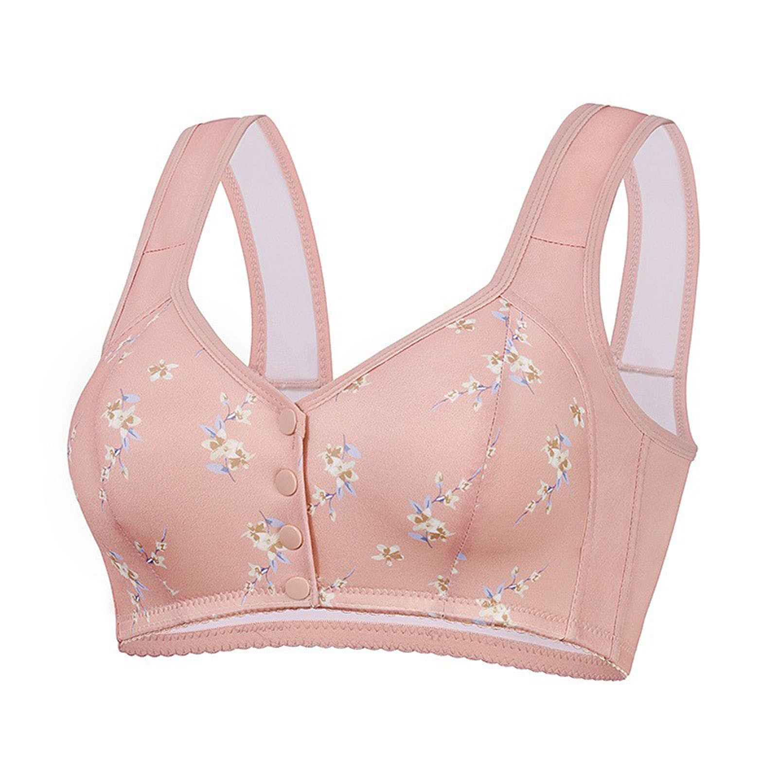 Pink Teen Girls Front Closure Bras for Women Leopard Print Seamless ...