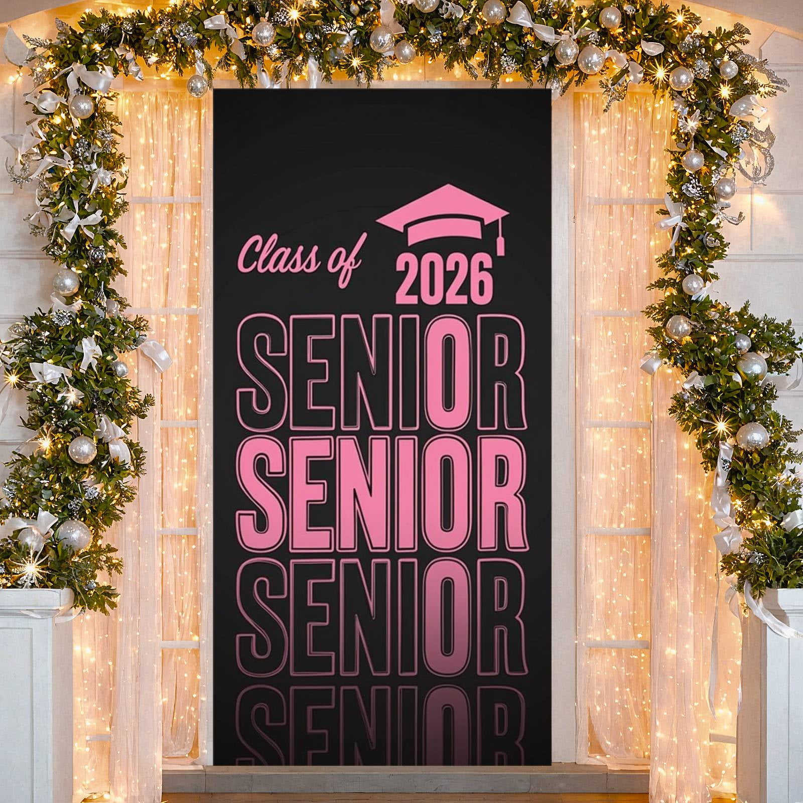 Pink Theme Senior Graduation Banner Senior Grad Design Class of 2026 ...