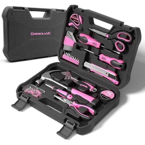 Pink Tool Kit 69 Piece Tool Kit for Women Small Basic Hand Tool Box ...