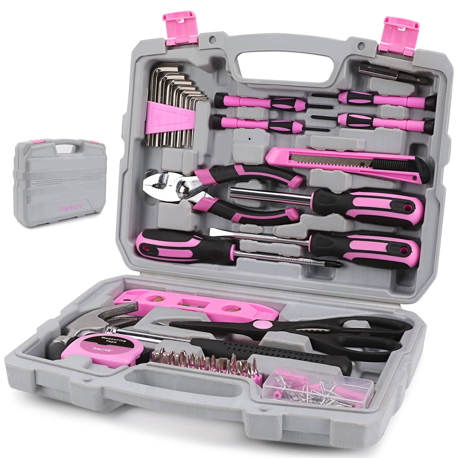 149-Piece Pink Tool Set - Basic Home Repair Kit for Beginners, Portable ...