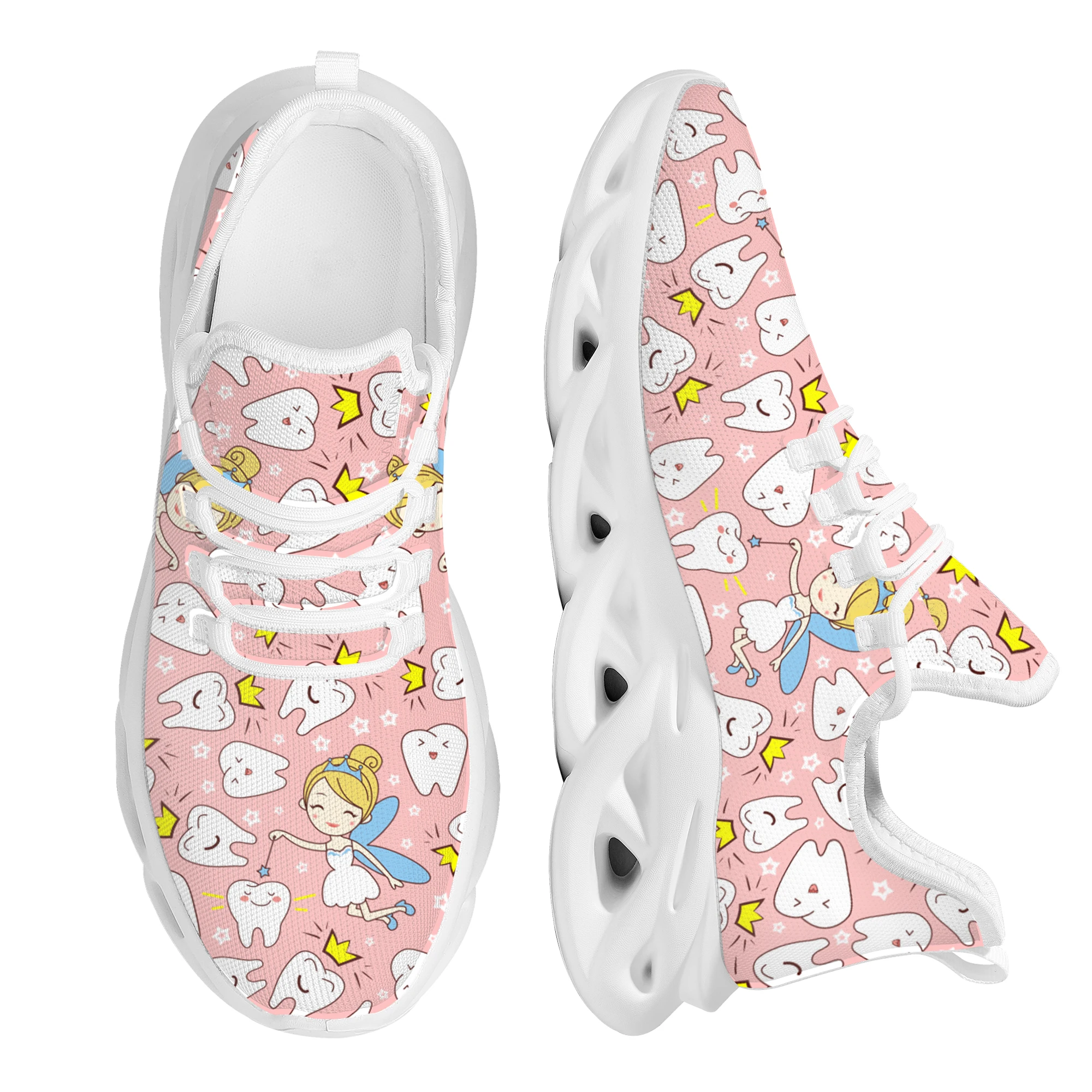 Pink Tooth Fairy Cute New Trend Women Walk Shoes Kintting Lightweight ...