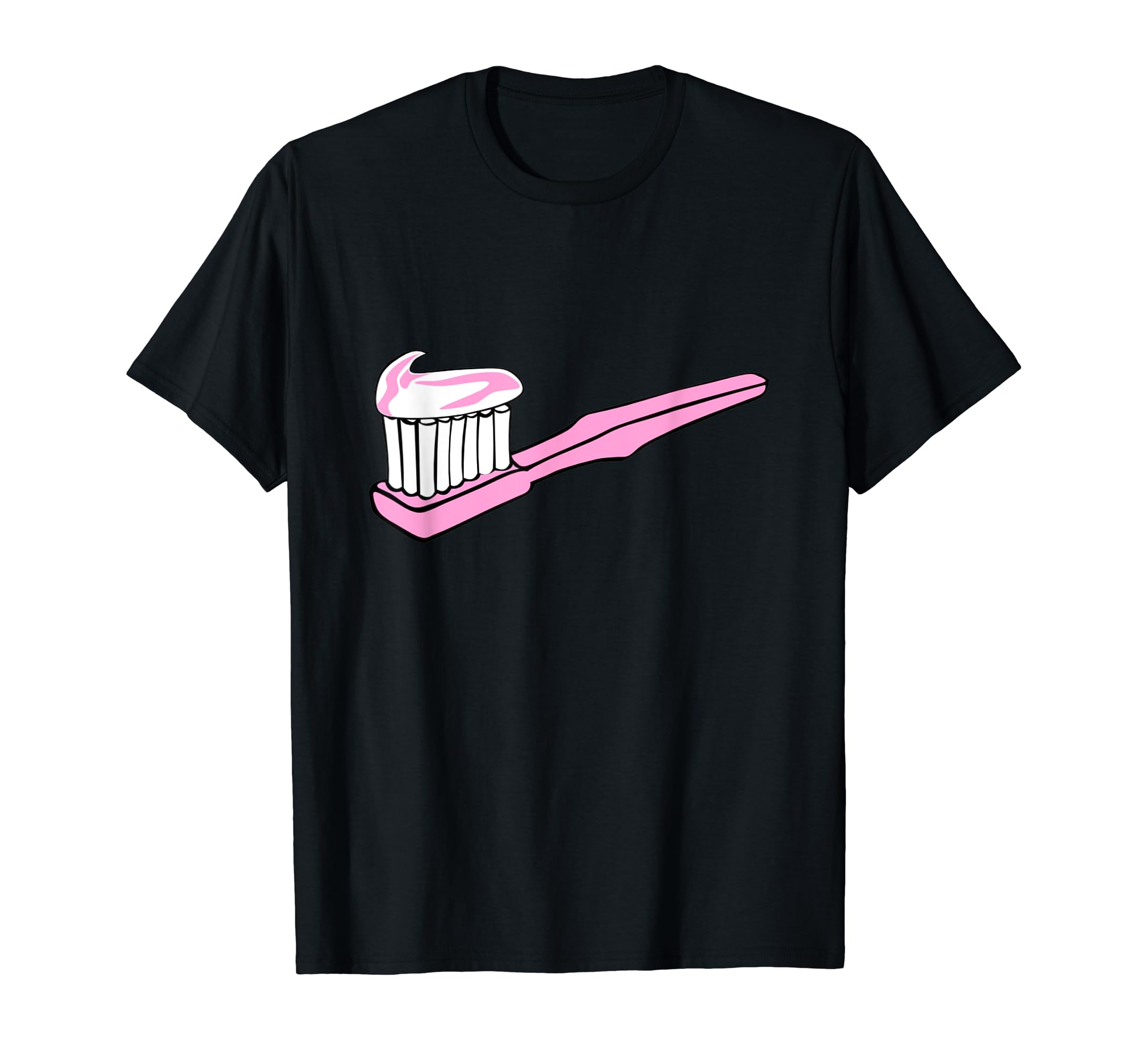 Pink Toothbrush & Toothpaste Dentist Hygienist Dental T-Shirt - Walmart.com