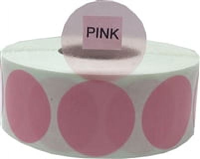 Pink Transparent Colored Circle Stickers | 1" Inch Round | 500 Pack ...