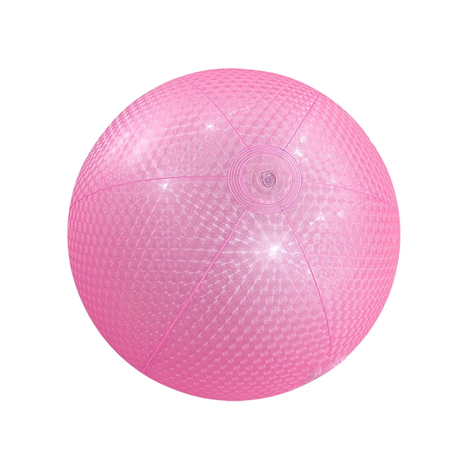 Pink Transparent Inflatable Beach Ball 24in Summer Pool Toy for Kids ...