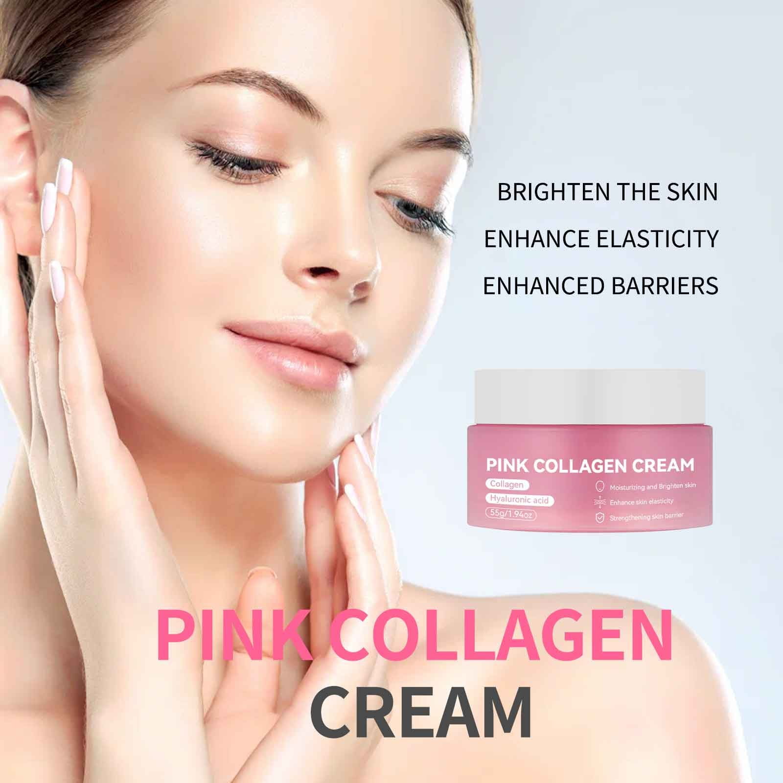 Pink Triple Collagen Cream - Hydrating & Firming Korean Moisturizer ...