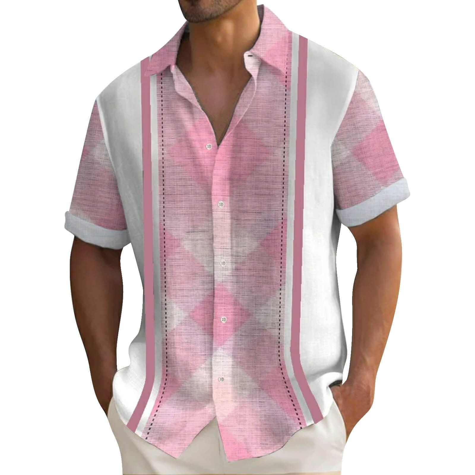 Pink Tshirts Shirts for Men, Polyester Mens T Shirts, Short Sleeve Mens ...