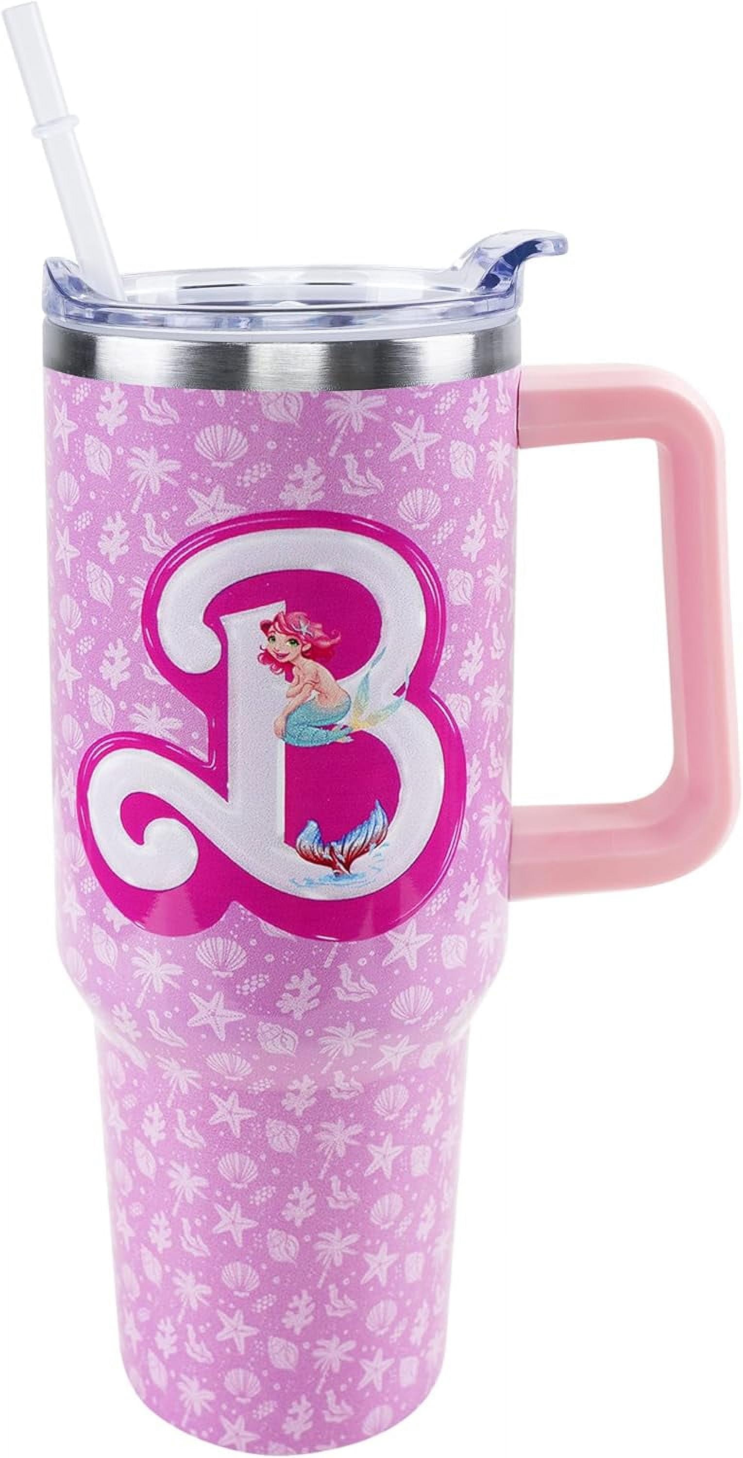 Pink Tumbler 40 oz Tumbler with Handle and Straw Lid Leak Proof, 40 ...