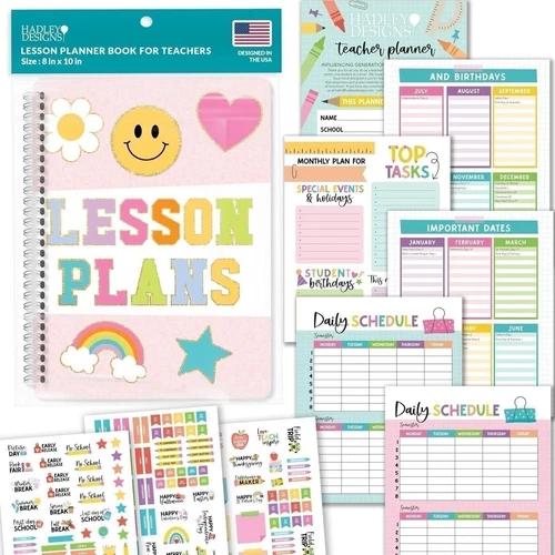 Pink Undated Teacher Planner 2024-2025 - Homeschool Planner, Teacher ...