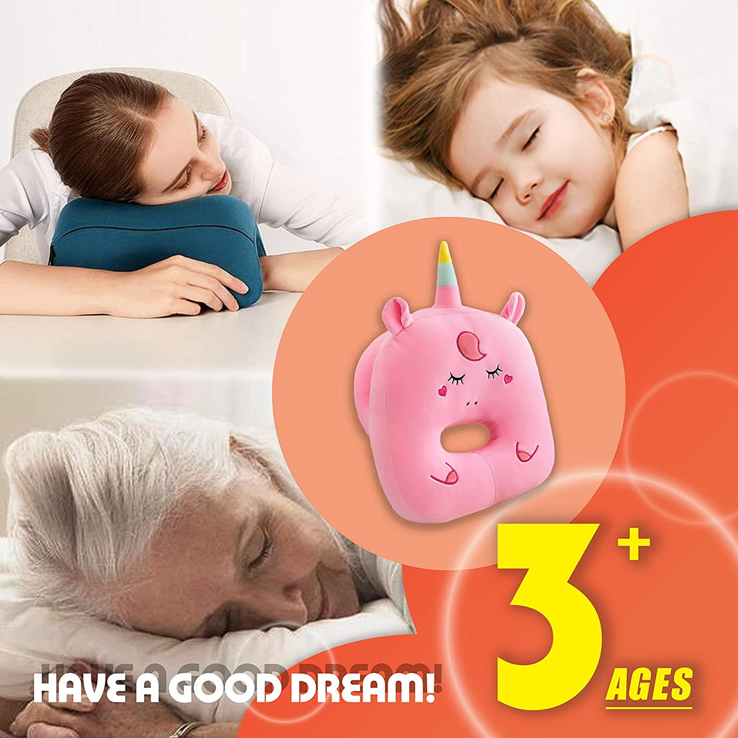 Pink Unicorn Plush Stuffed Cute Napping Toy Pillow for Kids Girls ...