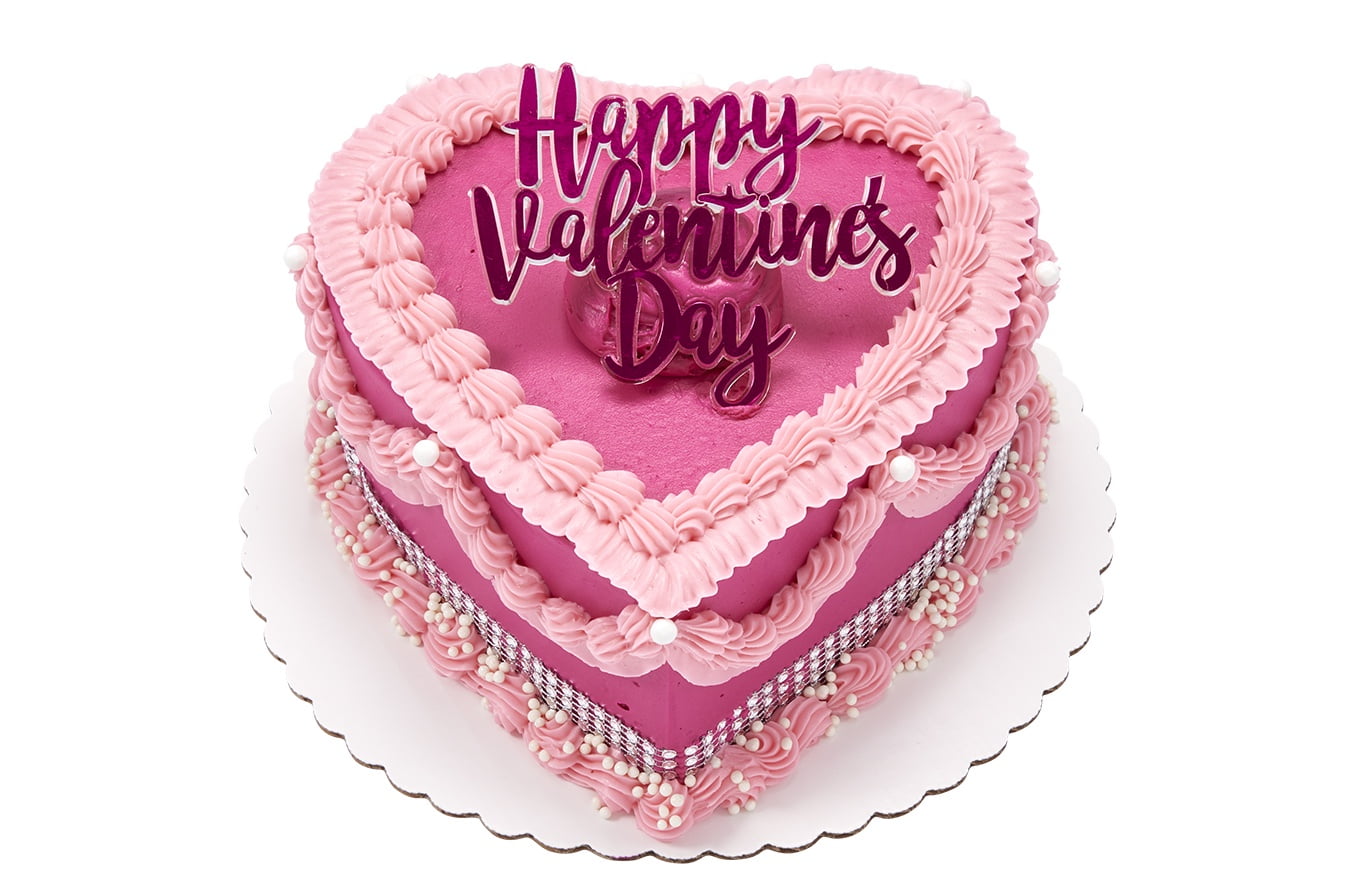 Pink Vanlentine's Day Heart Cake - Walmart.com