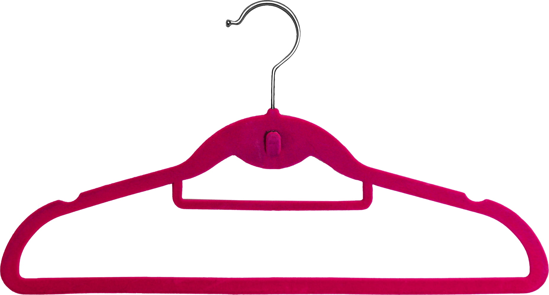 International Hanger Pink Velvet Slim-Line Hangers with Tie Bar and ...