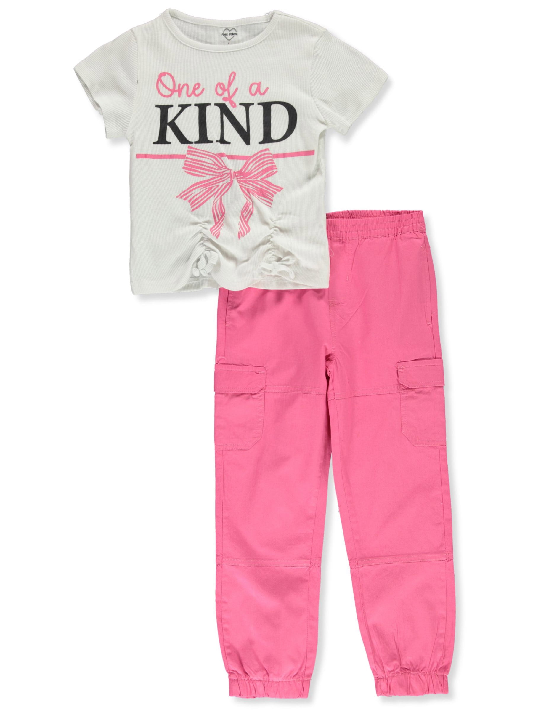 Pink Velvet Girls' 2-Piece Pants Set Outfit - multi, 6x (Little Girls ...
