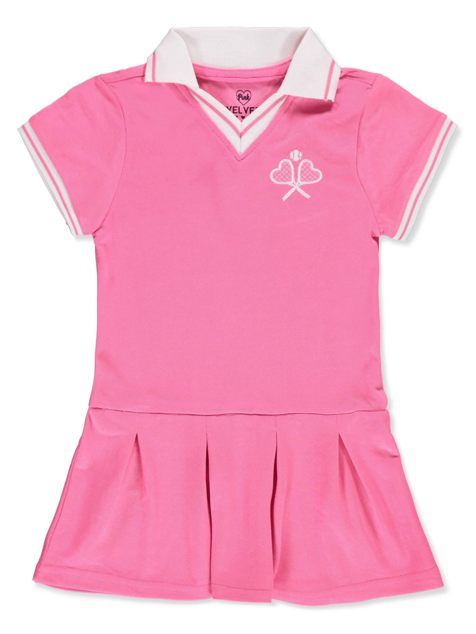 Pink Velvet Girls' Polo Tennis Dress - pink, 5 - 6 (Little Girls ...