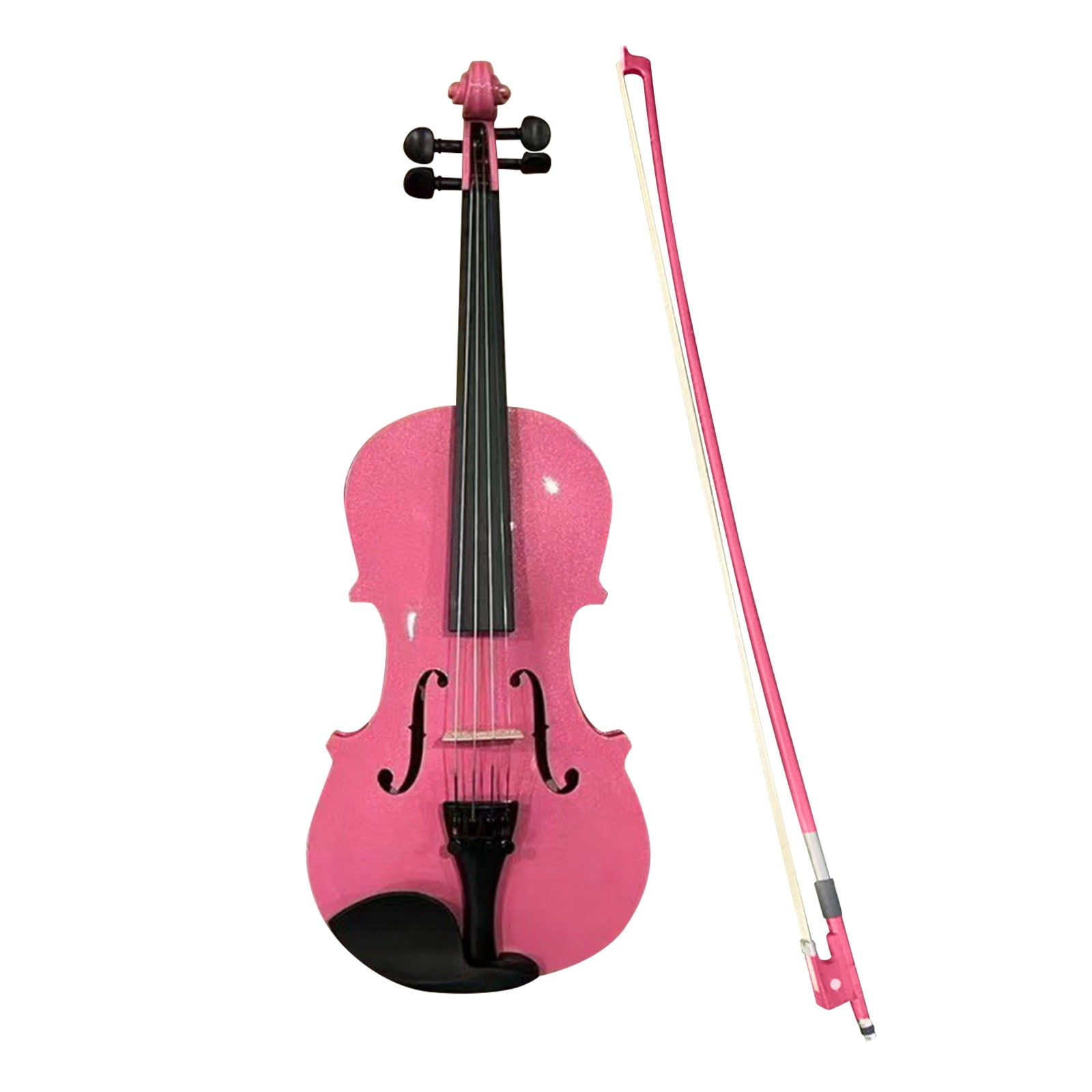 Acoustic Violin 1/4, Solid Wood Fiddle with Bow Case Rosin, Stringed ...