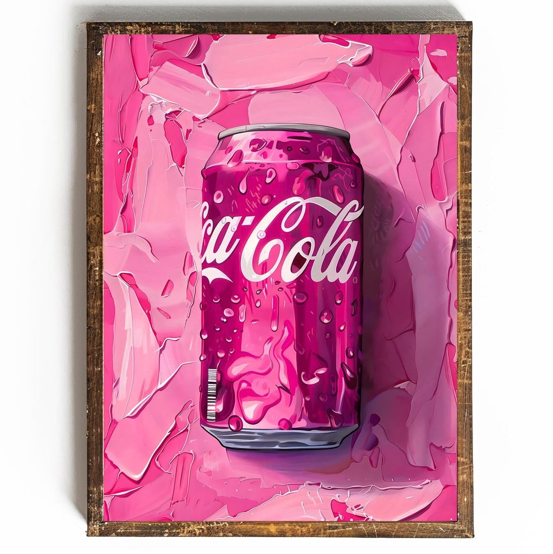 Pink Wall Art Coke Wall Art For Pink Kitchen Decor Coca Cola Art For ...
